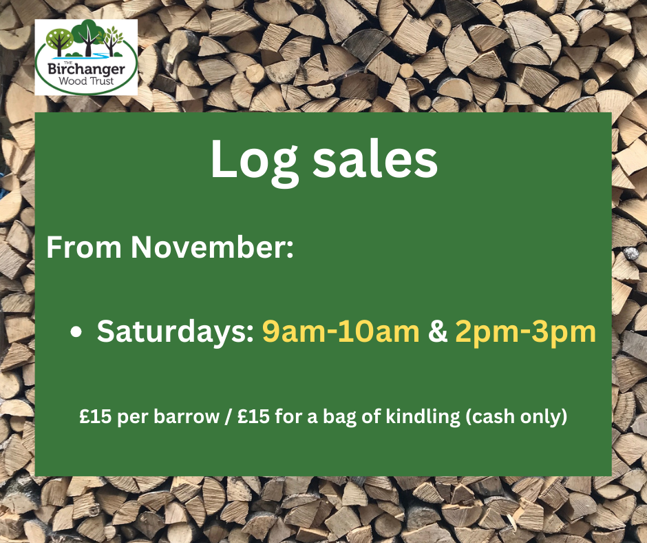 New log sale times from November – Birchanger Wood